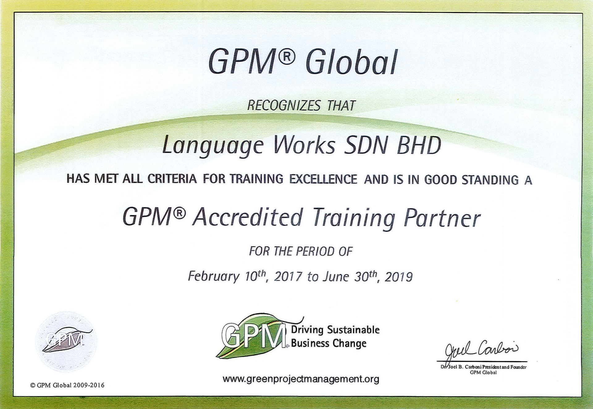 GPM-Global-Training-Partner-2017-2019 – Language Works